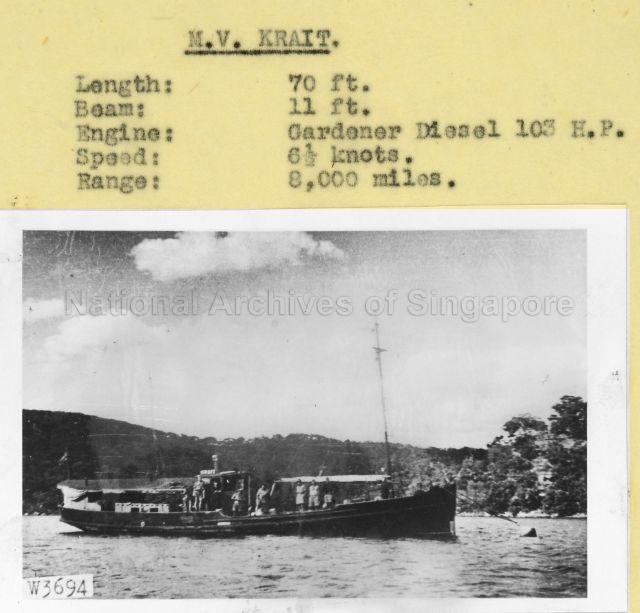 Photograph of the M.V. Krait taken during Operation Jaywick