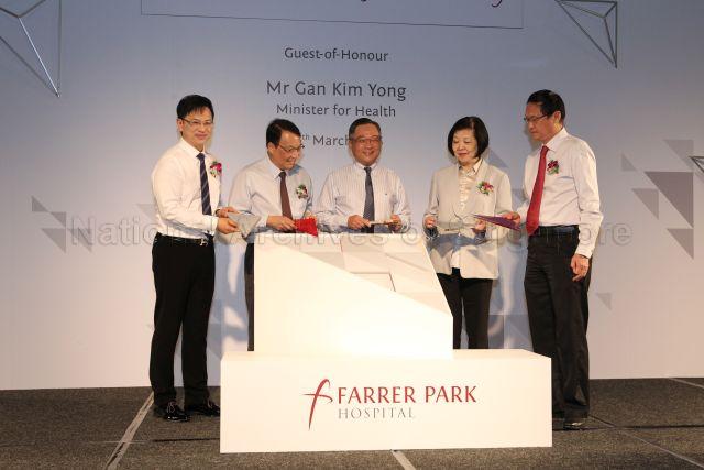 Taken at: Official opening of Farrer Park Hospital Pictured