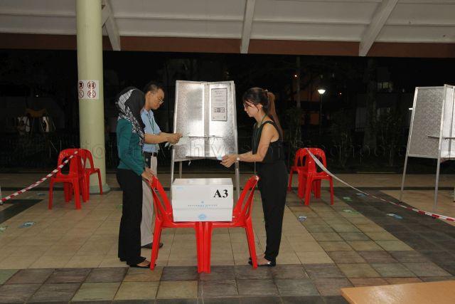 Taken at: Sealing of ballot boxes on Polling Day for Bukit
