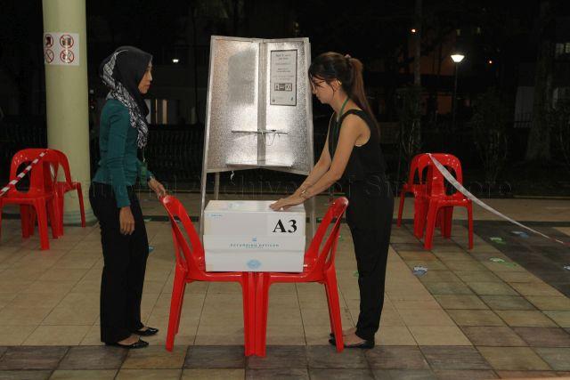 Taken at: Sealing of ballot boxes on Polling Day for Bukit