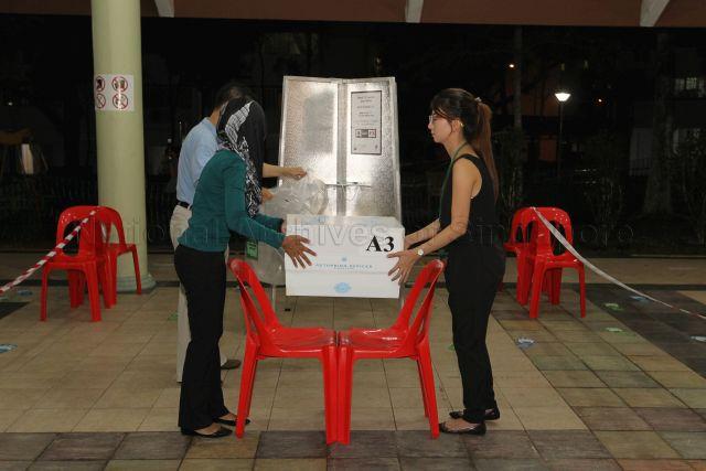 Taken at: Sealing of ballot boxes on Polling Day for Bukit