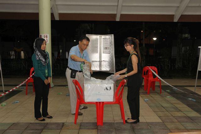 Taken at: Sealing of ballot boxes on Polling Day for Bukit