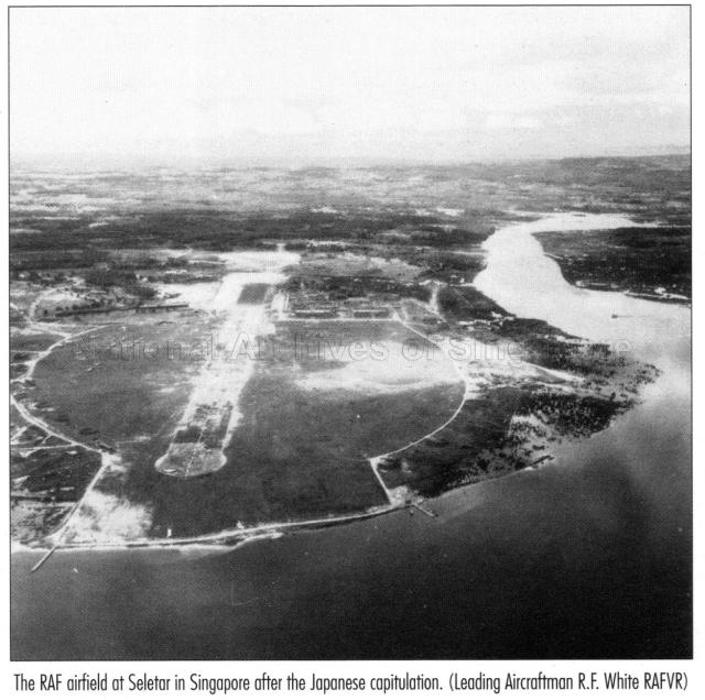 The RAF airfield at Seletar in Singapore after the Japanese