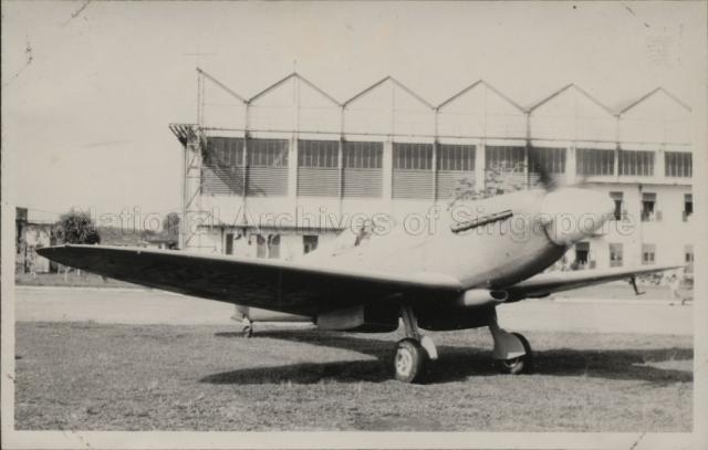 View of Spitfire aircraft MK19, PS888 at Changi airbase