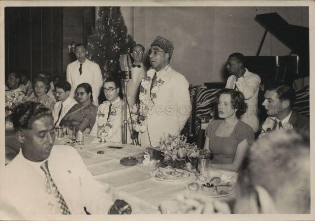 Mr J.L.M Gorrie (Mike Gorrie) attends the tea-party given by