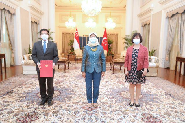 Taken at: Presentation of letter of credence by President