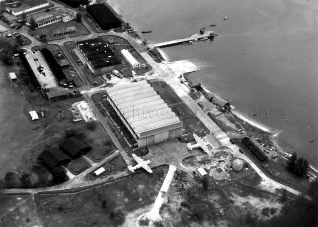 Aerial view of Seletar Flying Boat Base