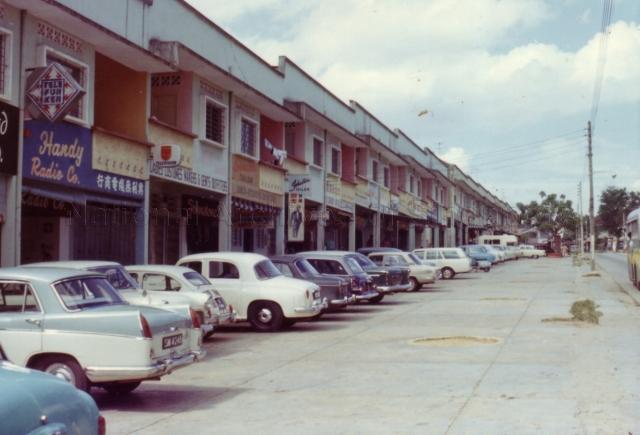 Photograph of a row of shops at Jalan Kayu