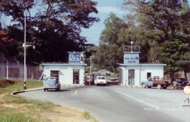 Photograph of the Royal Air Force (RAF) Seletar main gate