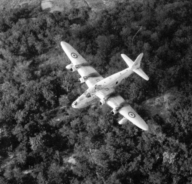 Photograph of Short Sunderland flying boat flying over