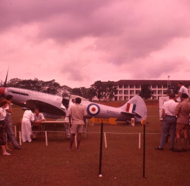 Photograph of Supermarine Spitfire, SM997, on display at