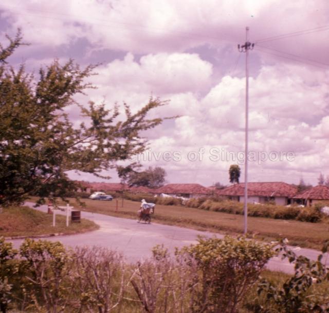 Photograph of a road in Royal Air Force (RAF) Seletar