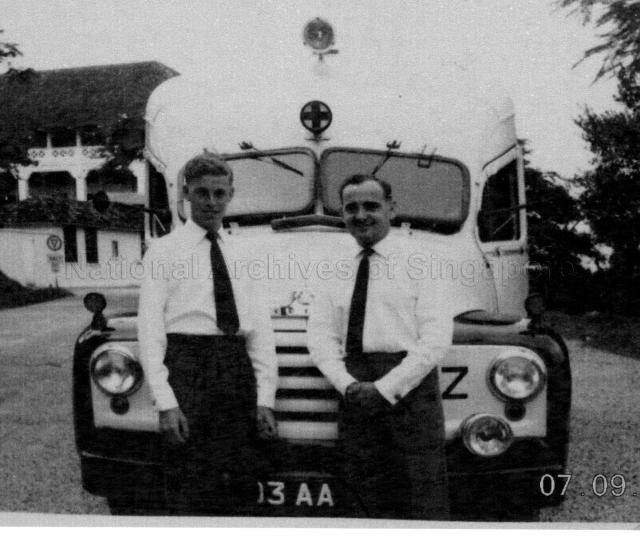 Photograph of two Royal Air Force (RAF) Medics posing in