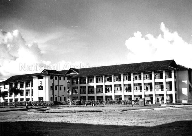 Photograph of 'B' Block in Royal Air Force (RAF) Seletar
