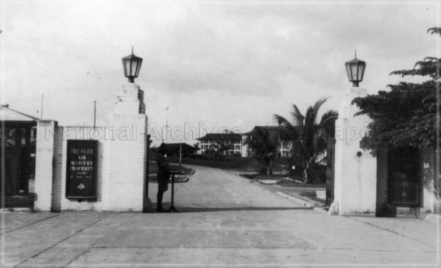 Photograph of the Seletar Camp main gate