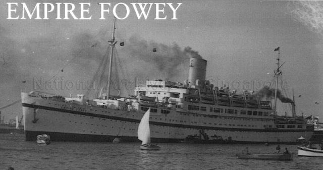 Photograph of ocean liner, Empire Fowey.