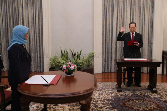 Taken at: Swearing in of Judges at Istana Pictured: