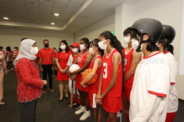 Taken at: President Halimah Yacob’s visit to National Day