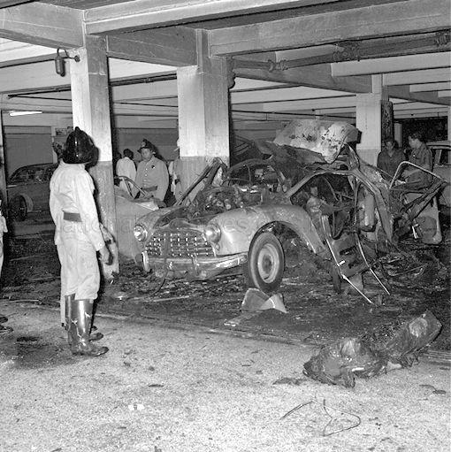 CONFRONTATION - CAR DESTROYED BY A BOMB EXPLOSION IN CAR