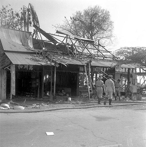 FIRE AT KAMPONG SIGLAP - SHOPS DESTROYED BY A FIRE