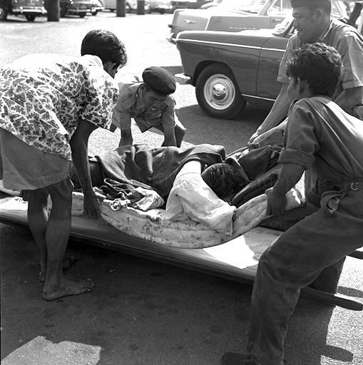 PULAU SENANG RIOT - VICTIMS ARRIVING AT JARDINE WHARF