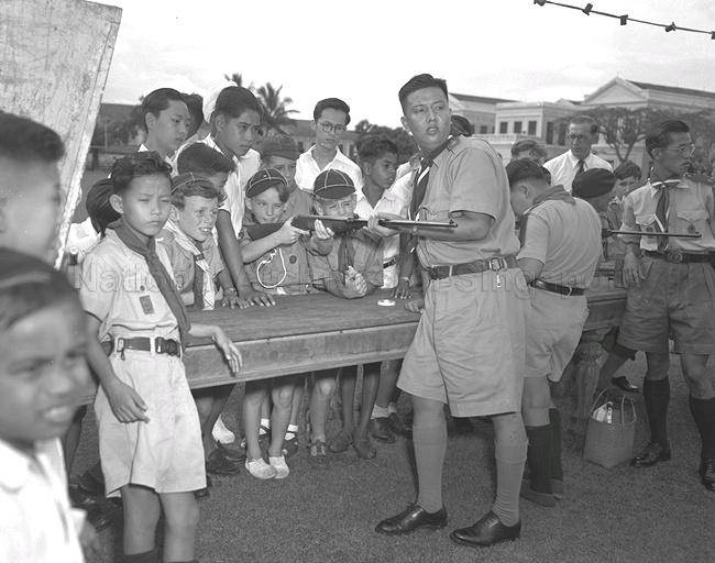 BOY SCOUTS FUN FAIR AT RAFFLES INSTITUTION. THE FUN-FAIR IS