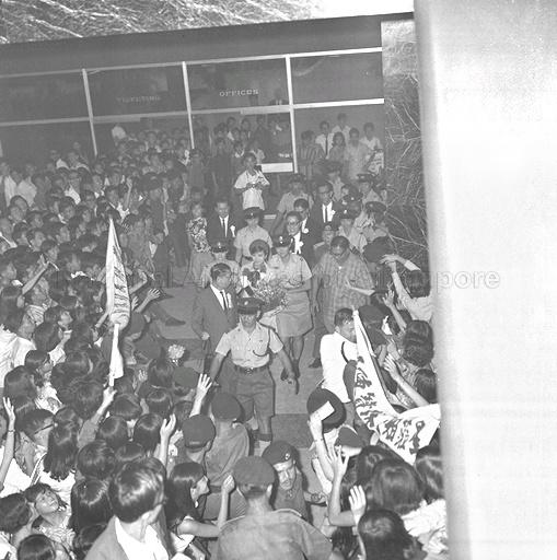 HONG KONG FILM STAR MISS CHAN POH CHU, 21, ON ARRIVAL AT