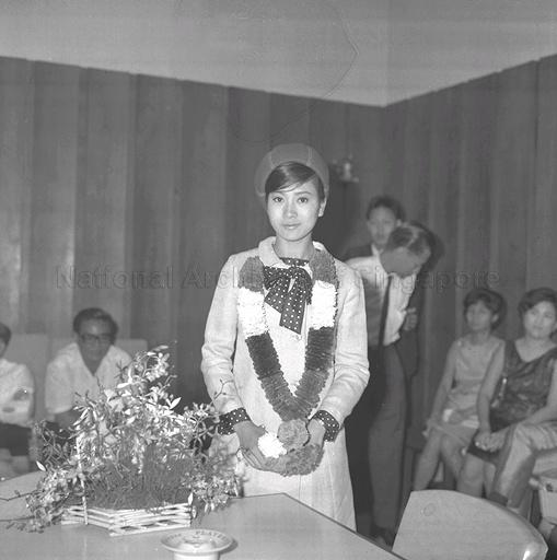 HONG KONG FILM STAR MISS CHAN POH CHU, 21, ON ARRIVAL AT