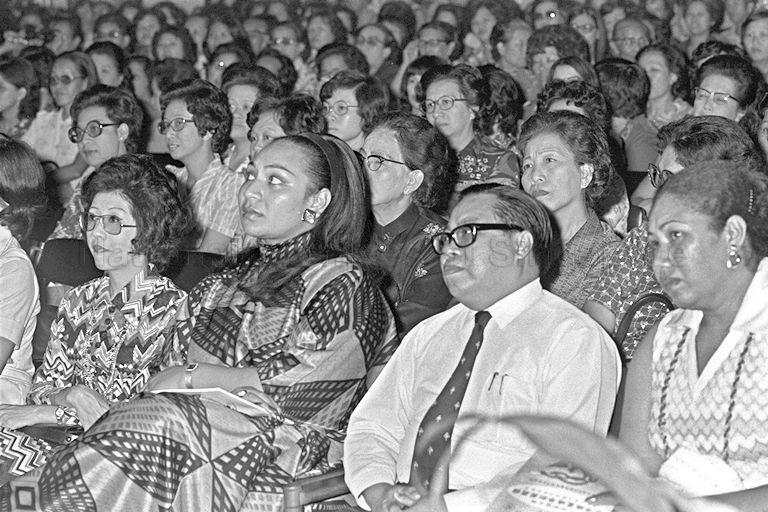 PRINCESS SALOTE PILOLEVU OF TONGA (THIRD RIGHT) WATCHING A