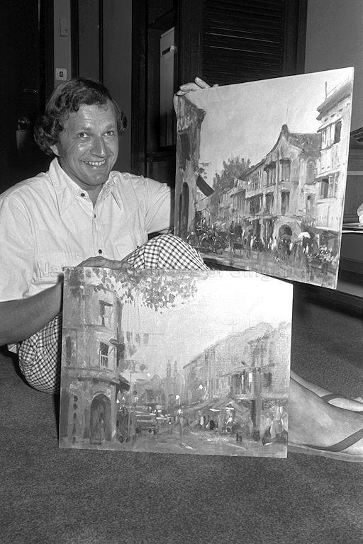 BRUCE FLETCHER, 41, AN ARTIST WHOSE SKILFUL BRUSH WORK HAS