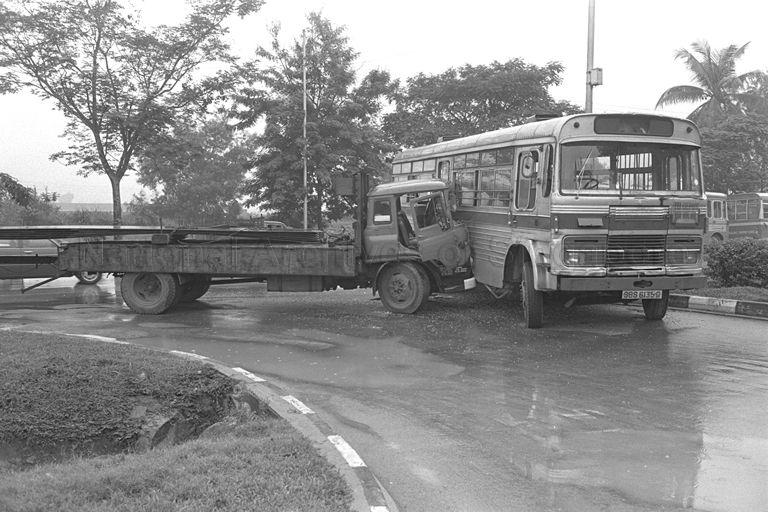 ACCIDENT INVOLVING A SINGAPORE BUS SERVICE (SBS) BUS AND A