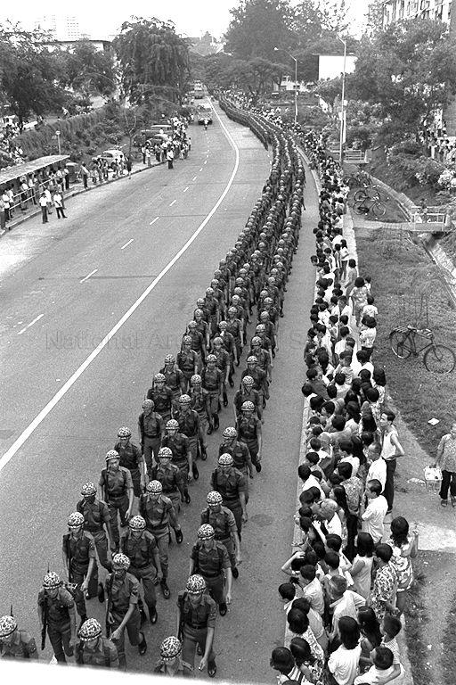 THE SAF ANNUAL ROUTE MARCH. SOME 3,000 MEN FROM THE 3RD