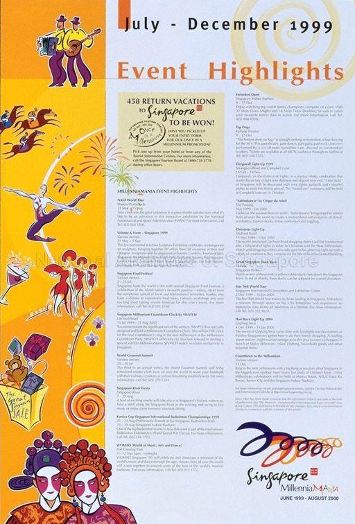 Singapore Millennium Mania June 1999 - August 2000 : events