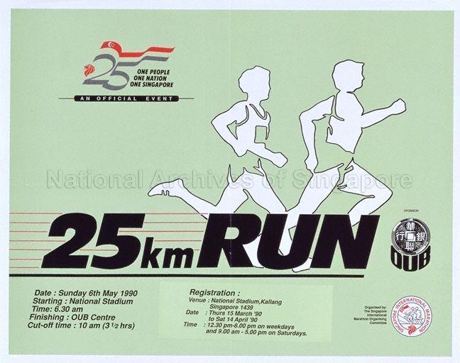 25km RUN * National Stadium * Sunday 6th May 1990 * 6.30am.