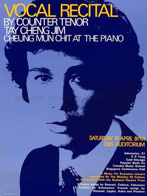 Vocal Recital By Counter Tenor * Tay Cheng Jim * Cheung Mun