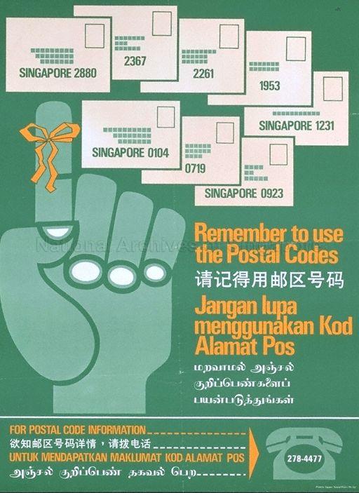 Remember to use the postal codes (Title and text has