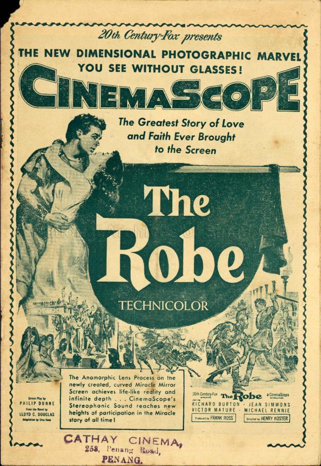 The Robe (page from movie booklet)