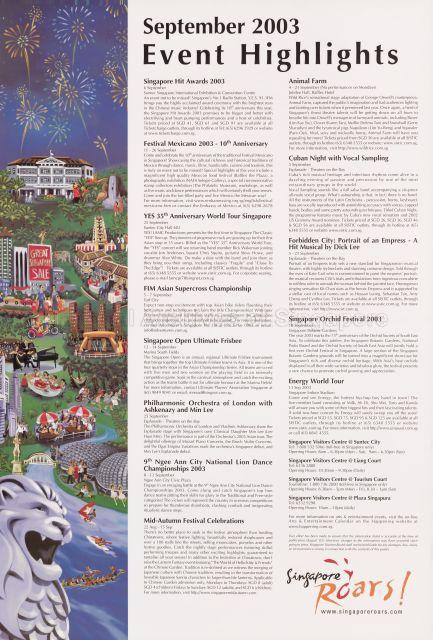September 2003 Event highlights