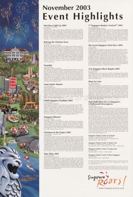 November 2003 Event highlights