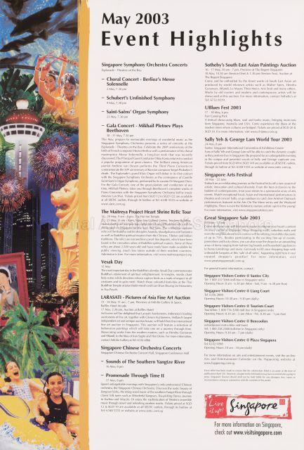 May 2003 Event highlights