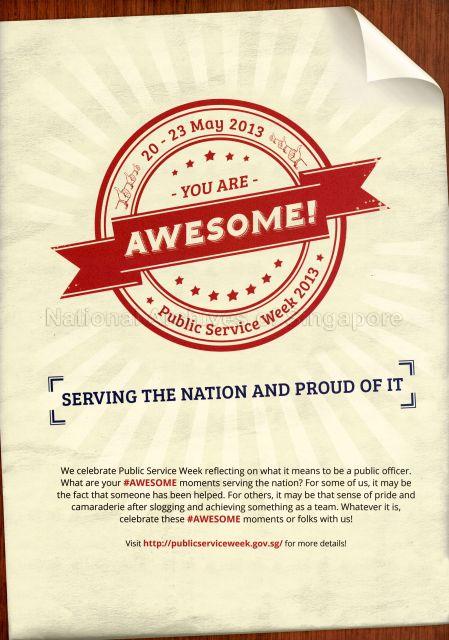 You are awesome! Public Service Week 2013